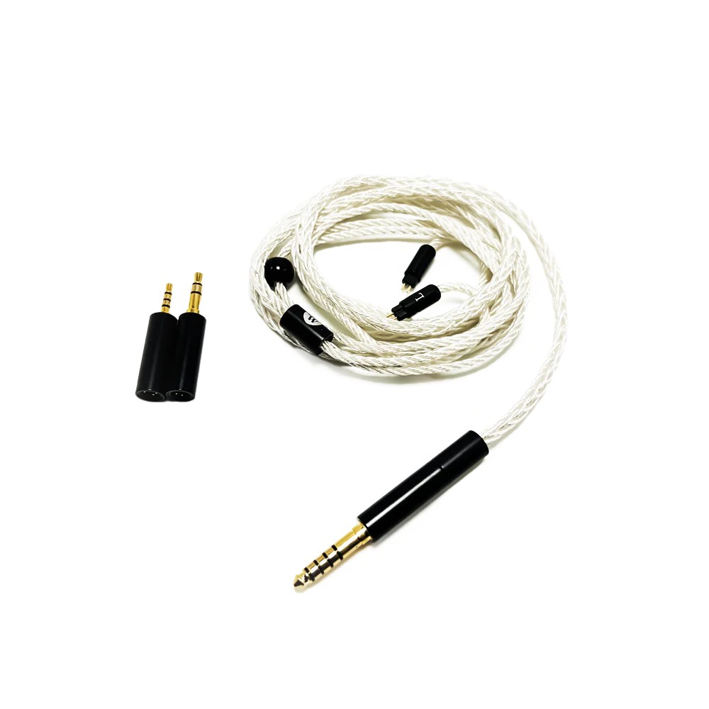 Strauss & Wagner Essen Braided Silver 2-pin recessed 3-in-1 In-Ear Mon ...