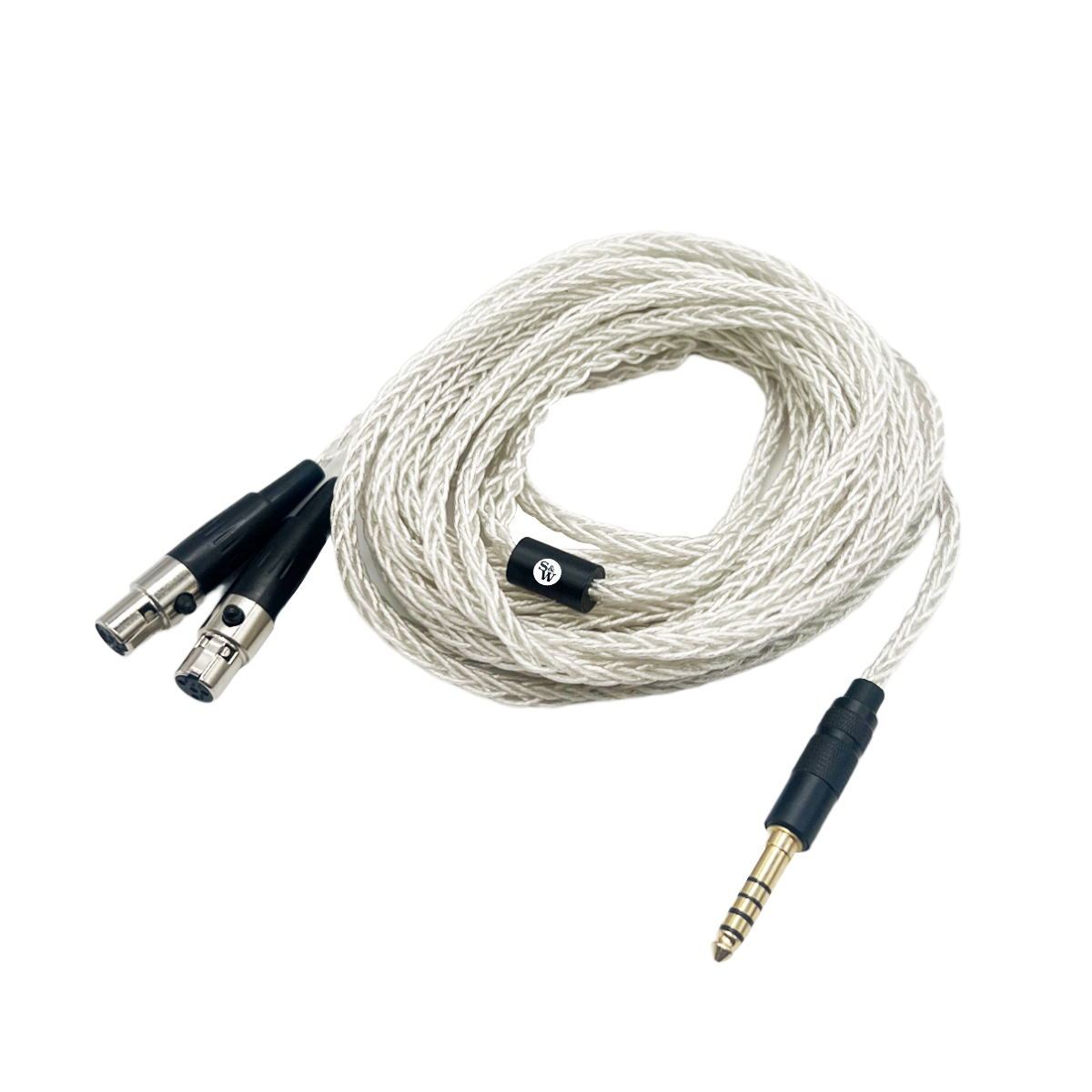 Strauss & Wagner Porto Mini-XLR 4.4mm Balanced 8-core OFC Silver Headp ...
