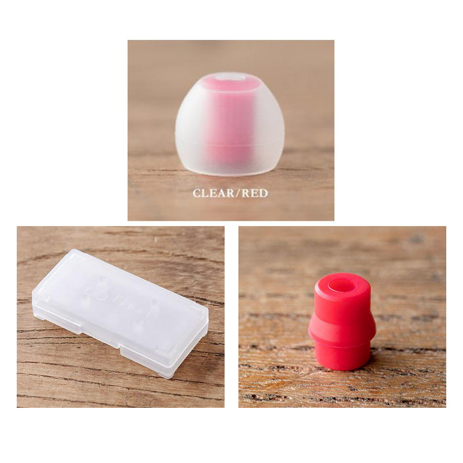 Final Audio Clear/Red Silicon Type E Tips kit with Case and Nozzle ...