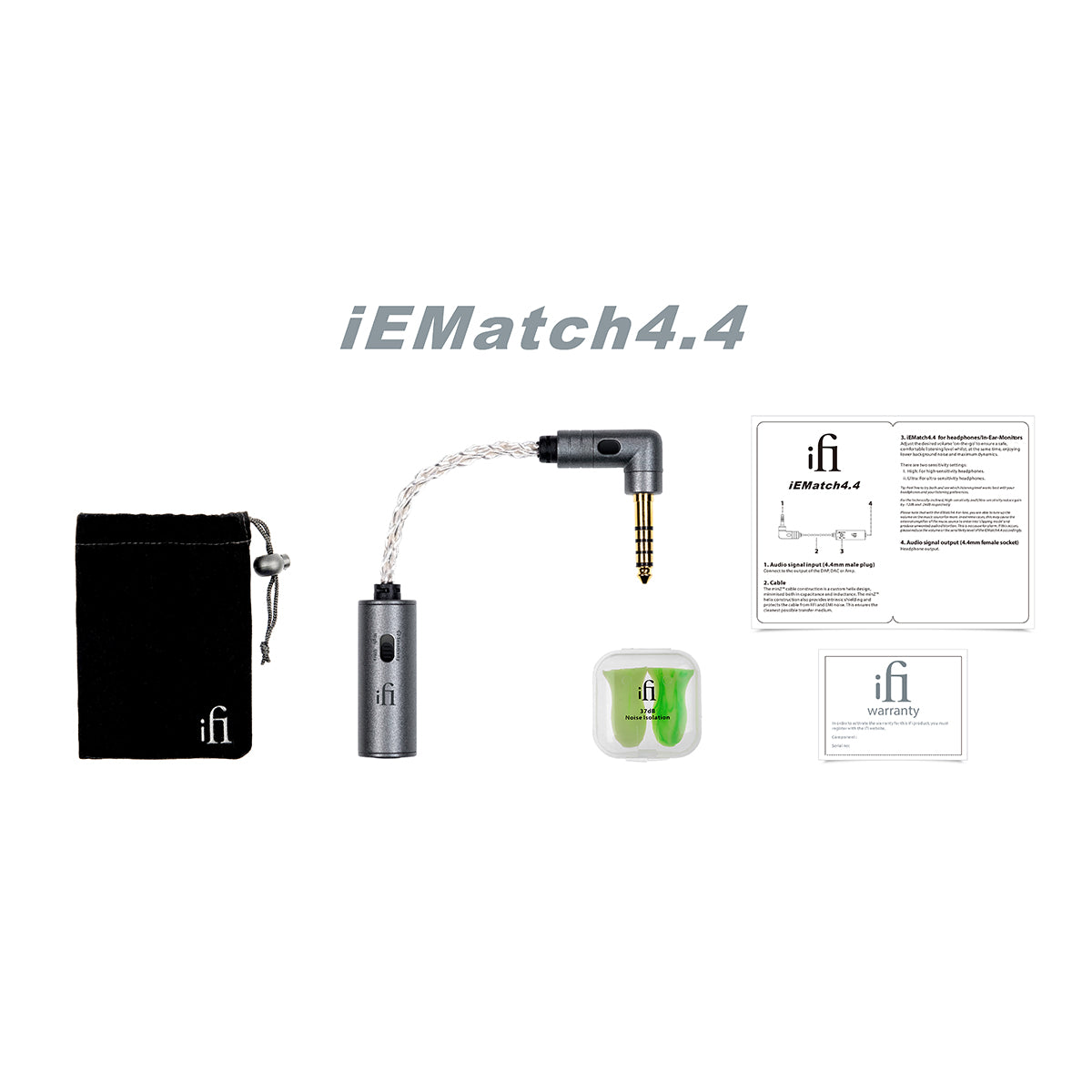 iFi iEMatch 4.4 Balanced 4.4mm Sensitivity Matching Device (Open Box ...